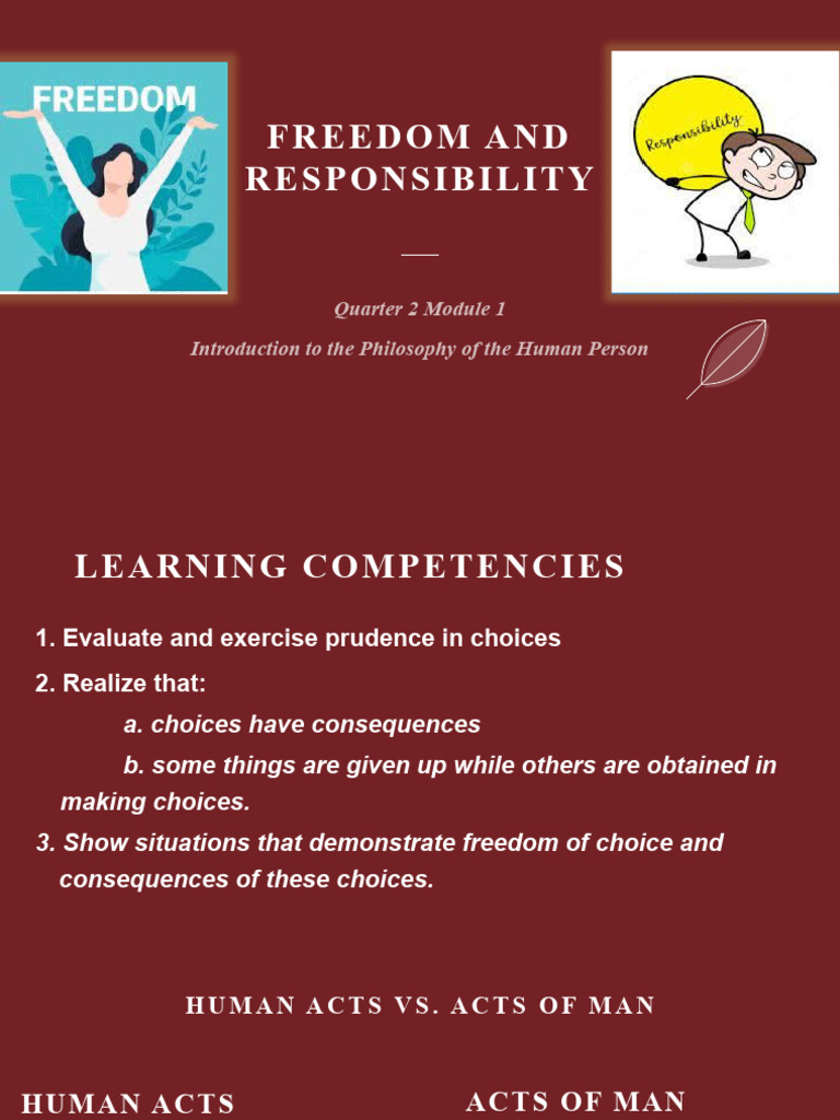 Freedom and Responsibility | PDF | Free Will | Emotions