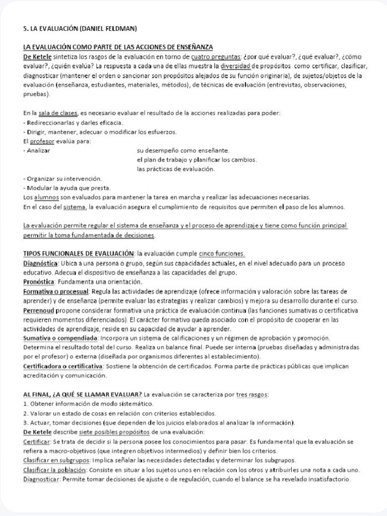 La Evaluacio Resumen, Cap 5 Feldman | PDF