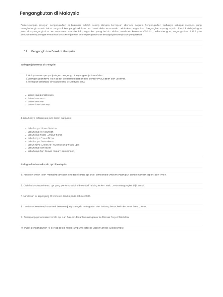 Pengangkutan Di Malaysia Pdf