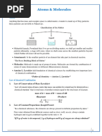 ATOMS AND MOLECULE Class 9 Chemistry | PDF | Ion | Molecules