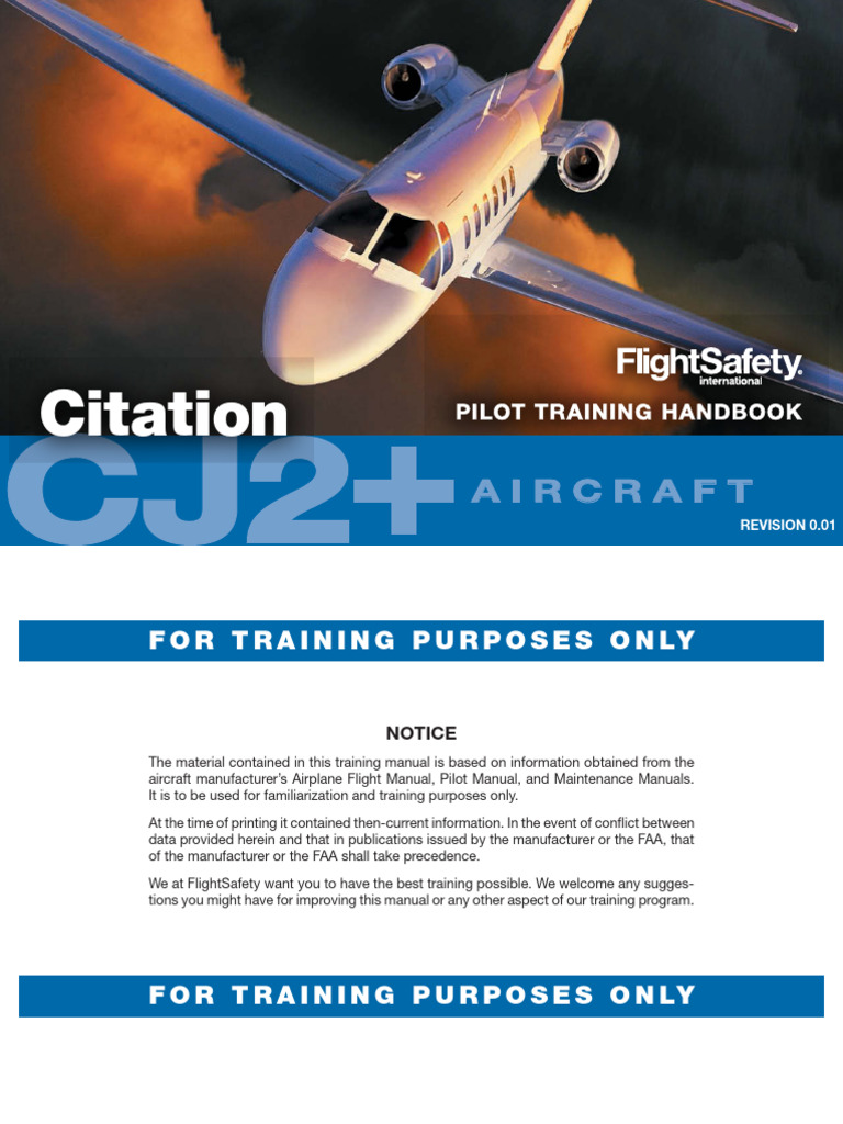 CJ2+ Pilot Training Handbook | PDF | Cockpit | Instrument Flight Rules