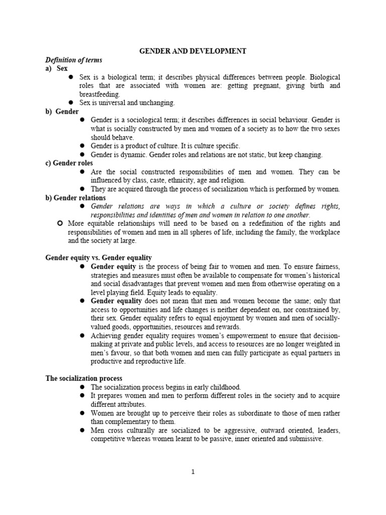 Gender and Development | PDF | Official Development Assistance | Woman