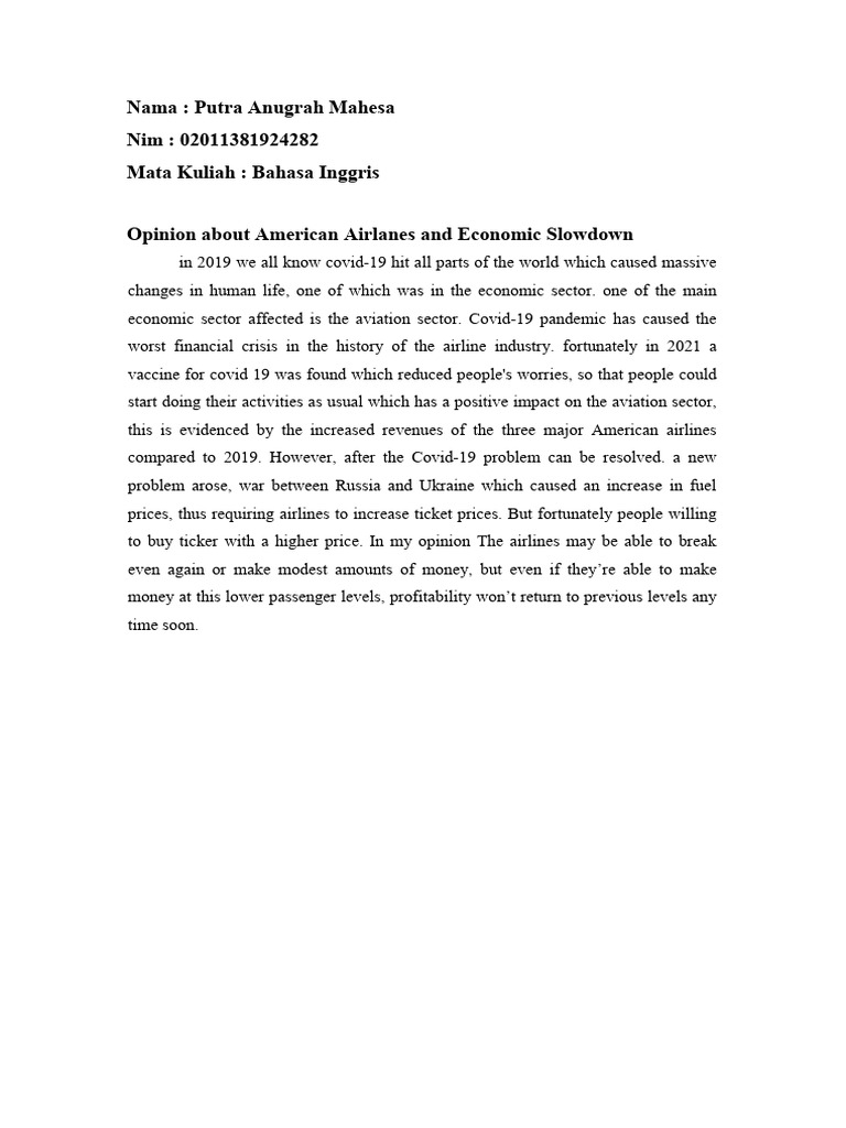 Putra Anugrah Mahesa | PDF | Business