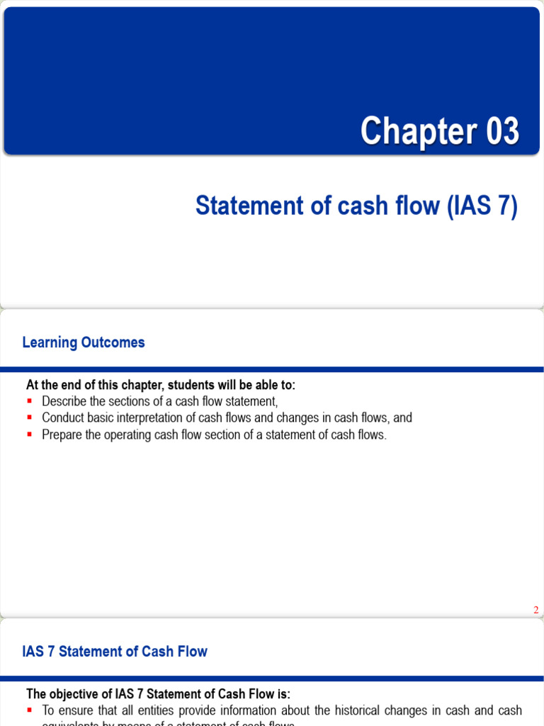 Ch03 - Statement of Cash Flow - v2 | PDF | Cash Flow Statement | Expense