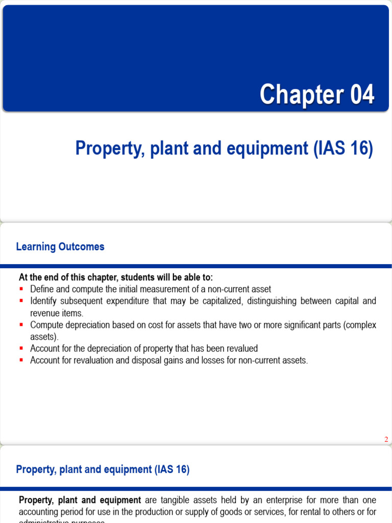 IAS 16: Property, Plant, and Equipment | PDF | Depreciation | Fixed Asset