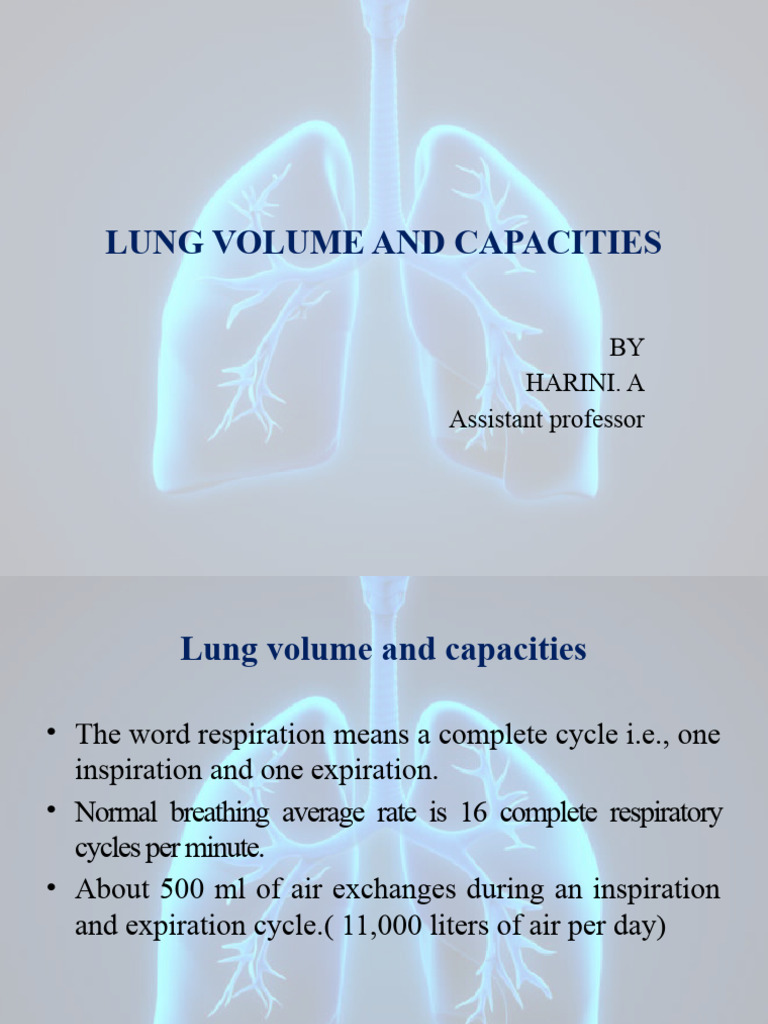 Lung Volumes and Capacities Overview | PDF | Exhalation | Lung