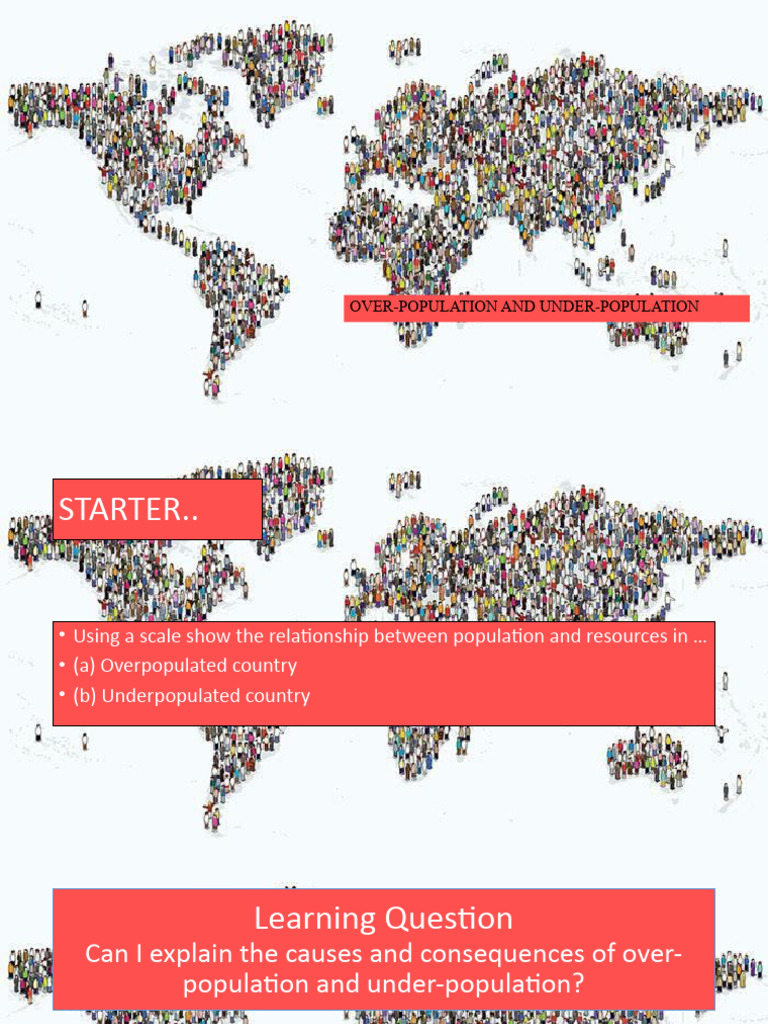 Over Population & Under Population - Year 9 (WK 2) | PDF