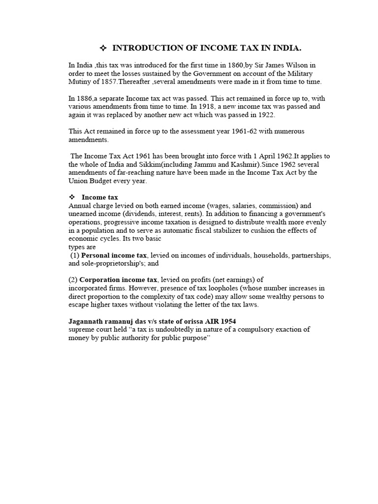 Project | PDF | Taxes | Income Tax