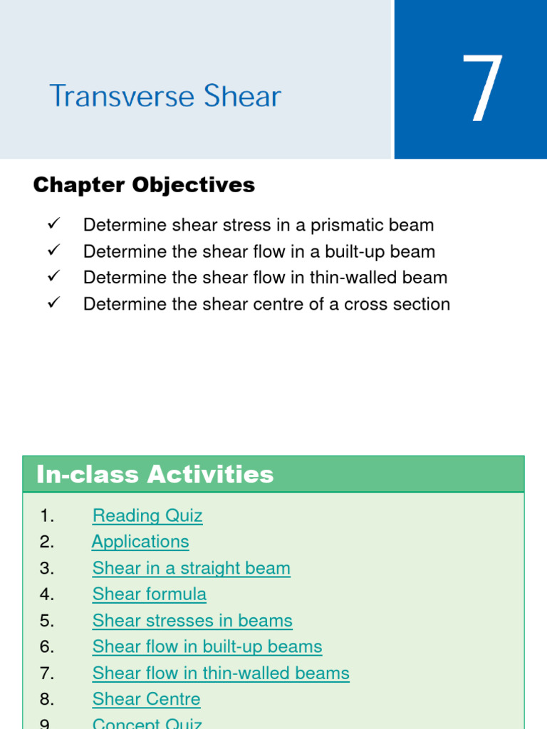 Shear Stress and Flow in Beams | PDF | Beam (Structure) | Bending