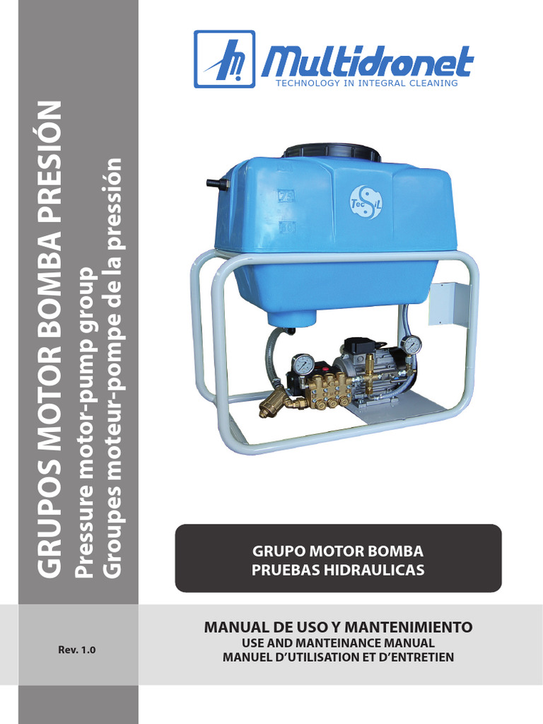 Manual GMB Pruebas Hidraulicas | PDF | Bomba | Enchufes y tomas de corriente alterna