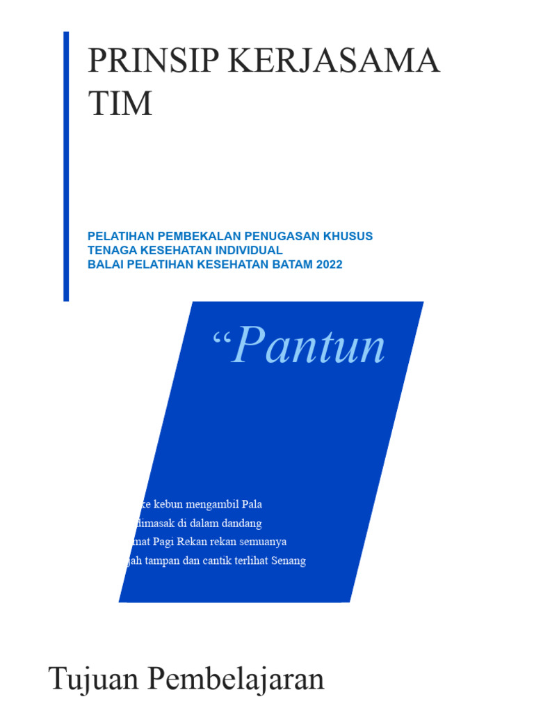 Prinsip Kerjasama Tim.01 | PDF