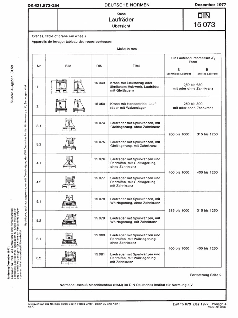 Din 15073 1977-12 | PDF