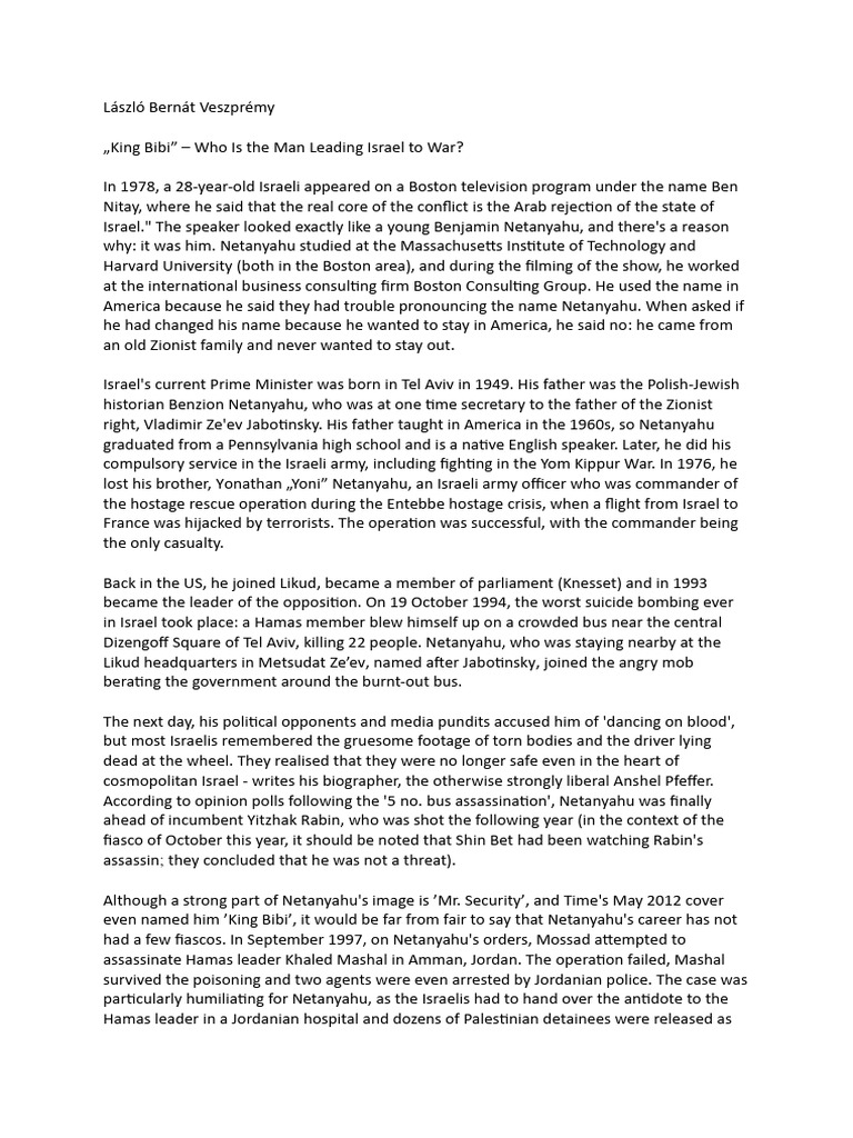 VLB HC Bibi | PDF | Benjamin Netanyahu | Hamas