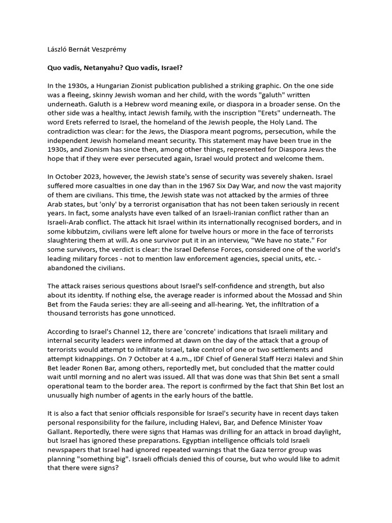 VLB HC Israel Quo | PDF | Benjamin Netanyahu | Israel