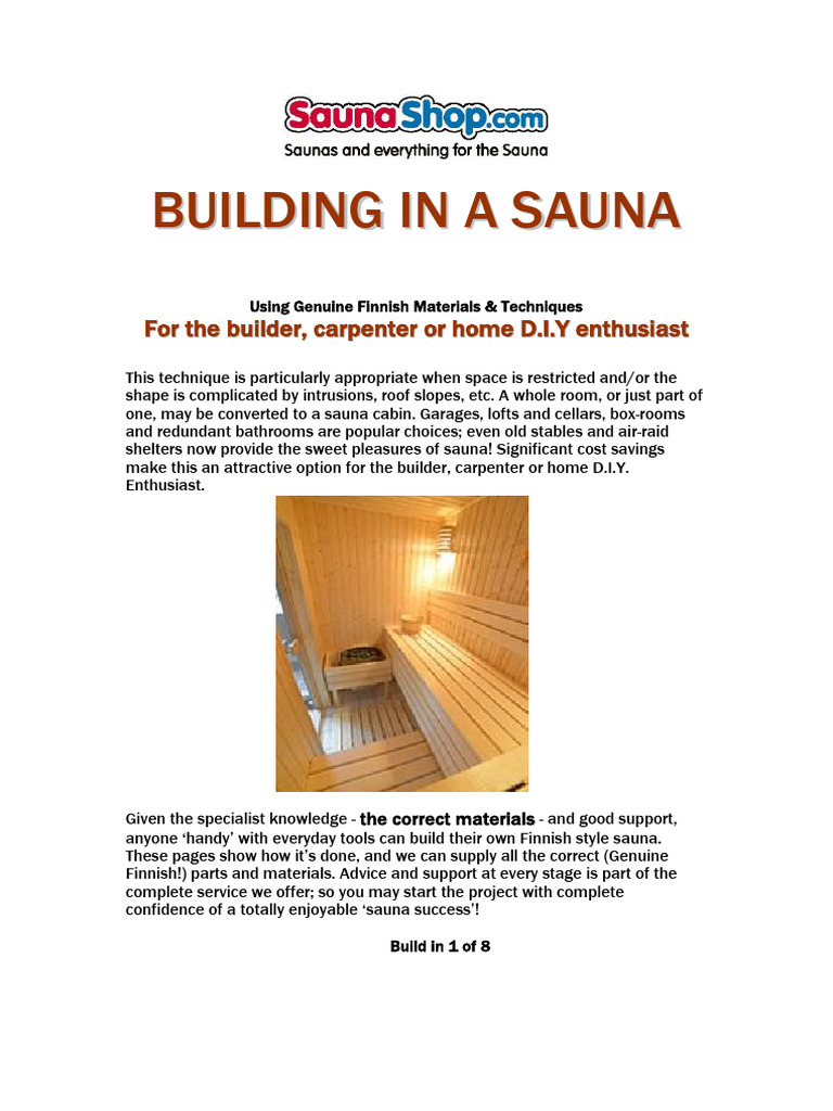 1434 - Building in A Sauna 2017 | PDF | Building Insulation | Door