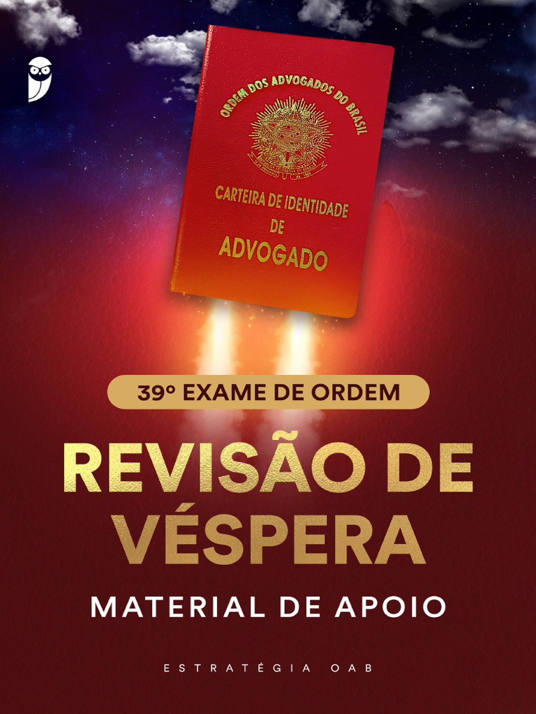 Revisão de Véspera OAB XXXIX | PDF | Advogado | Sentença (jurídico)