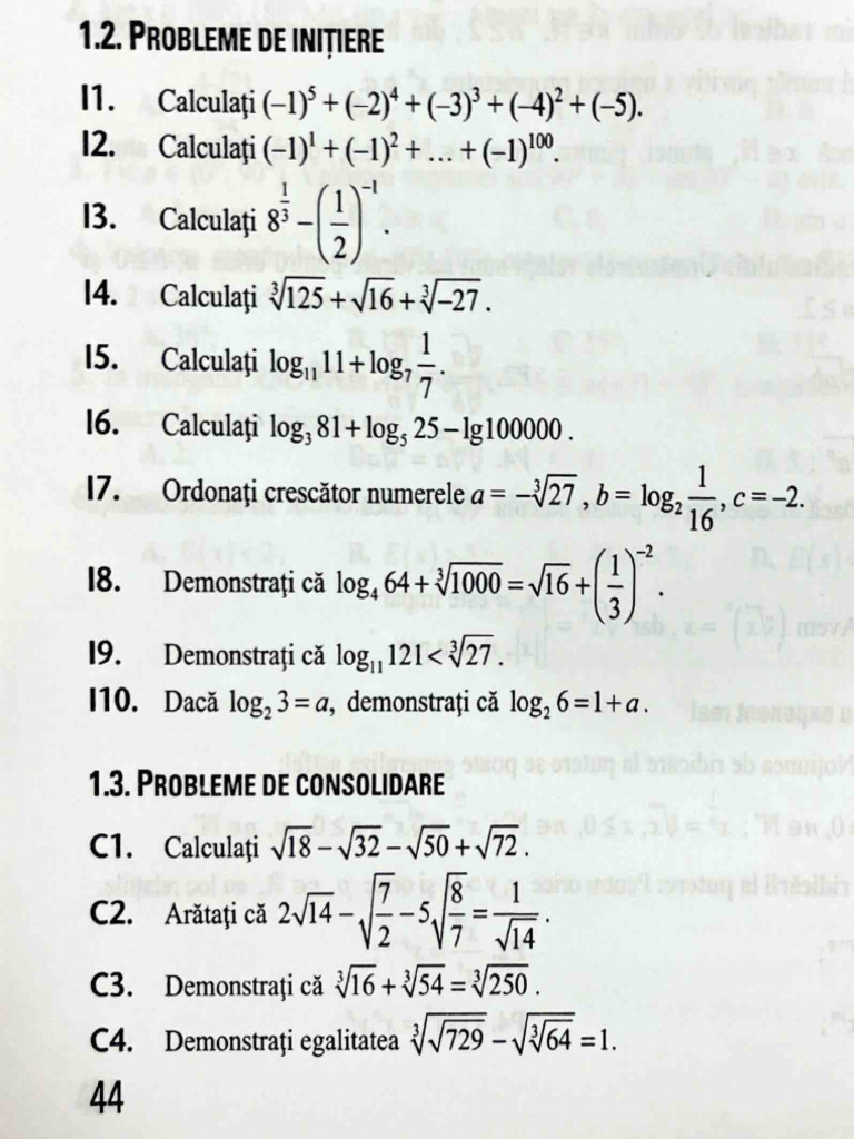 Puteri .Radicali .Logaritmi | PDF