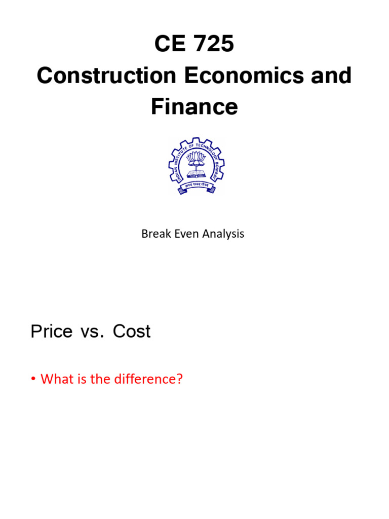 Break Even Analysis Pdf Economies Private Sector