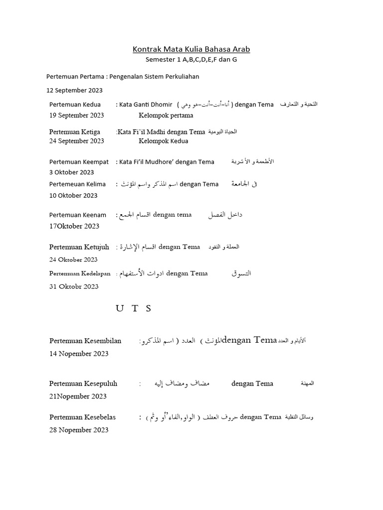 Bahasa Arab 2023 JADI PDF