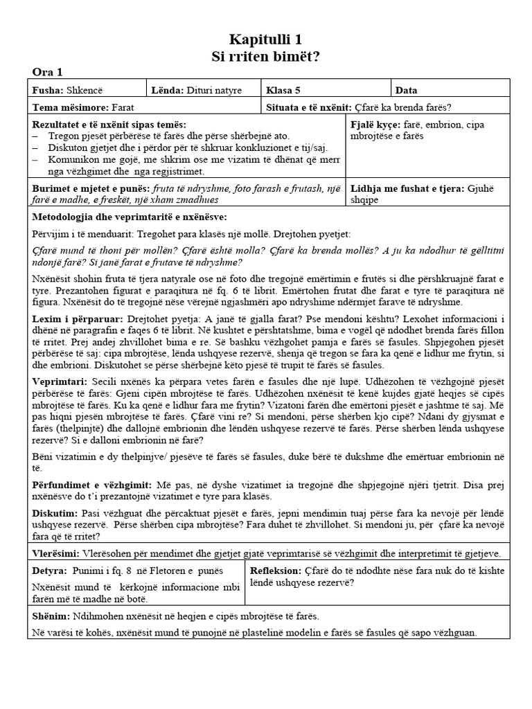 Dituri Natyre 5 - Ditaret | PDF