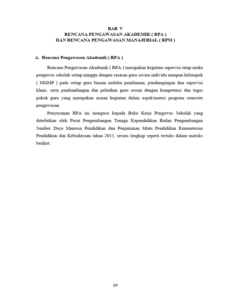 BAB V RPA RPM - Pendidikangratis | PDF