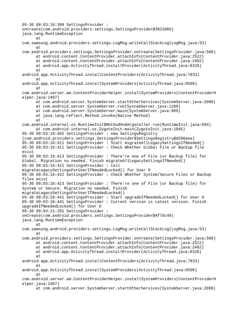Settingsprovider | Download Free PDF | Java (Programming Language) | Backup