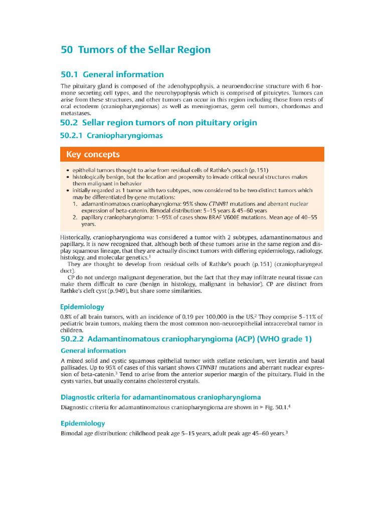 Tumor of Sellar Region | PDF