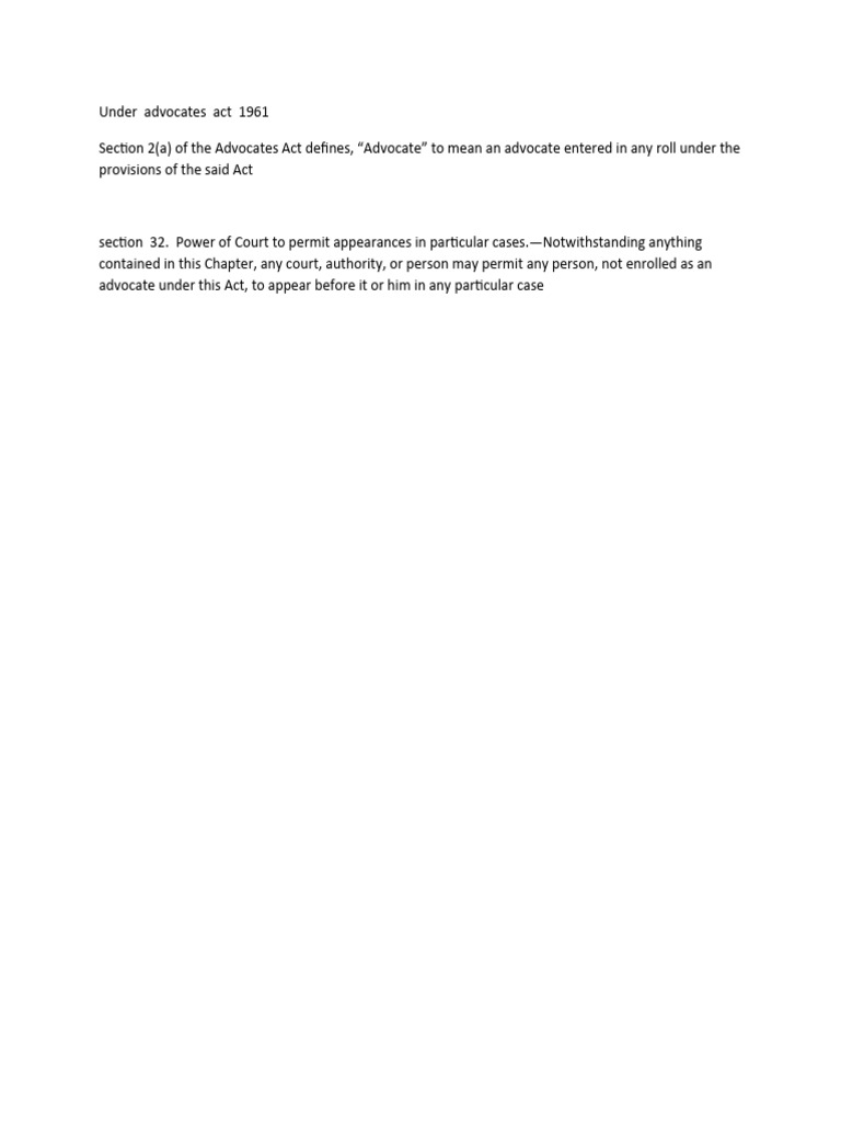 under-advocates-act-1961-pdf