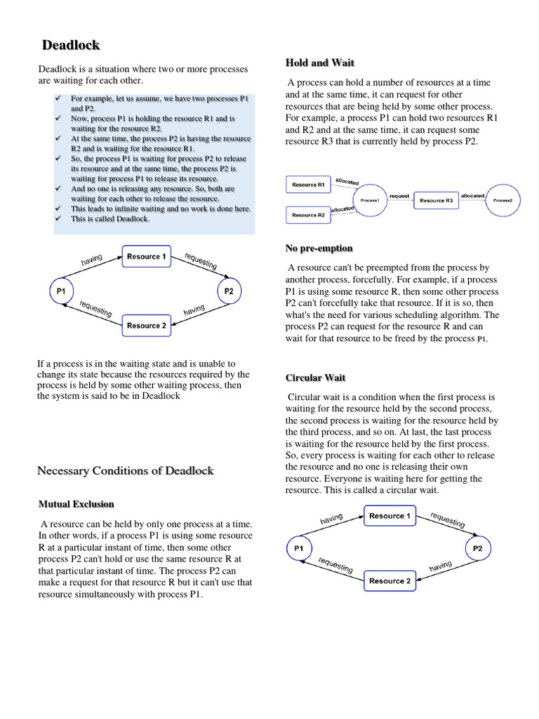 Deadlock | PDF | Distributed Computing | Systems Engineering Deadlock | PDF | Distributed Computing | Systems Engineering