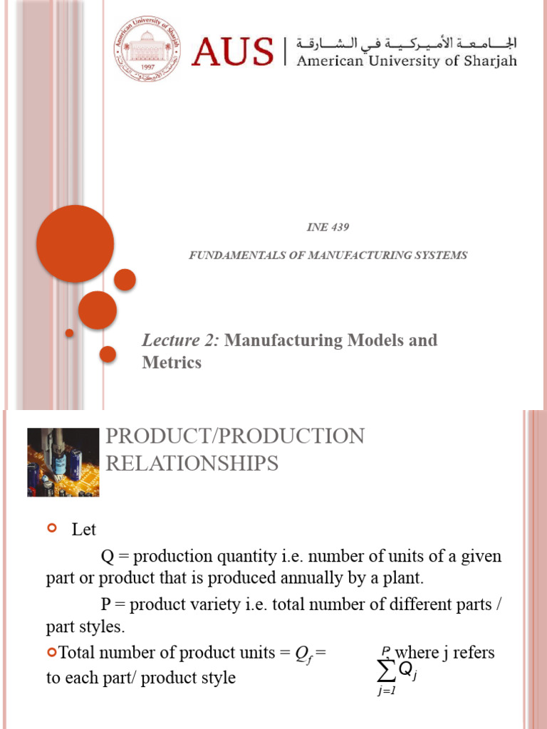 2 - Manufacturing Models and Metrics-S | PDF | Production And ...