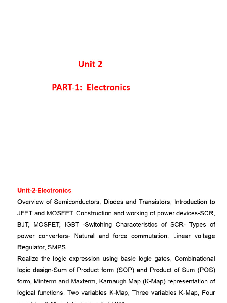 Unit 2 Part1 | Download Free PDF | Bipolar Junction Transistor | Field Effect Transistor