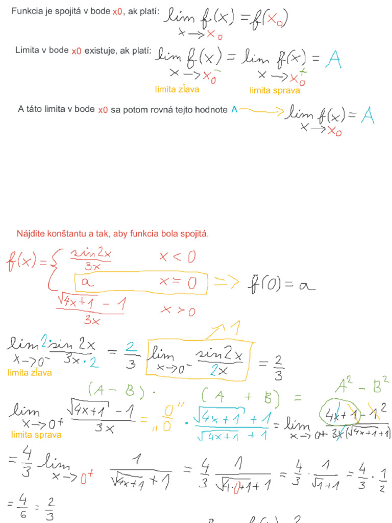Priklady Spojitost | PDF