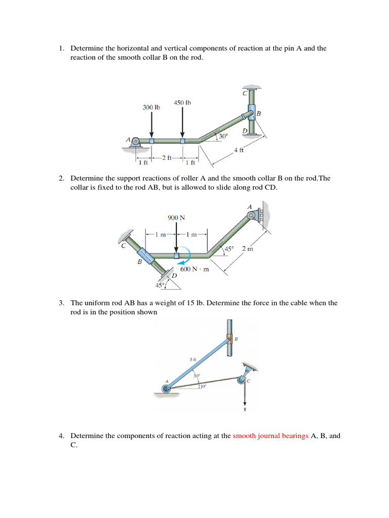 Reaction Forces in Structural Supports | PDF | Science & Mathematics