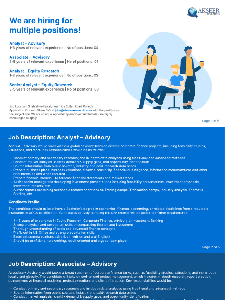 Akseer Positions | PDF | Financial Analyst | Valuation (Finance)