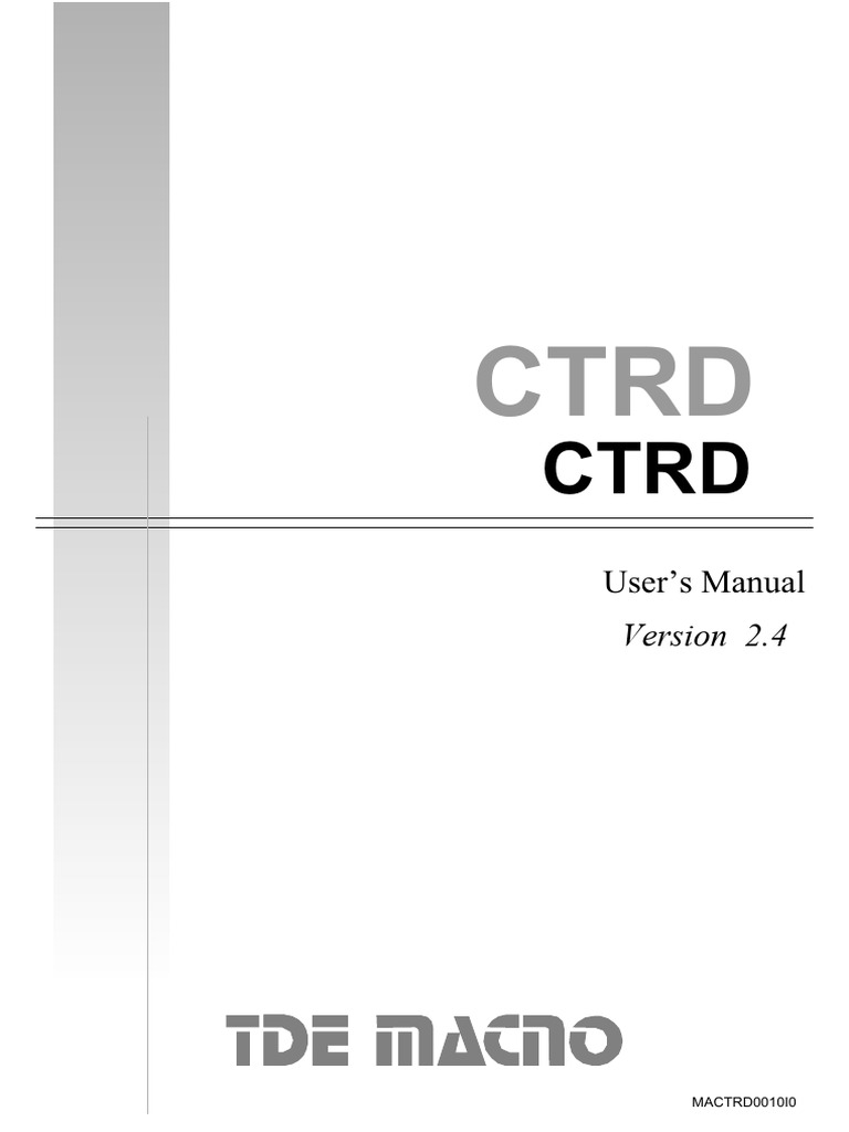 CTRD-CS6621 User V 2.4 | PDF | Parameter (Computer Programming) | Personal Computers