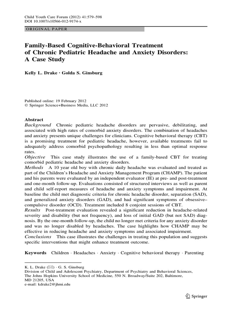 Anxiety Disorder Case Study | Download Free PDF | Anxiety Disorder ...