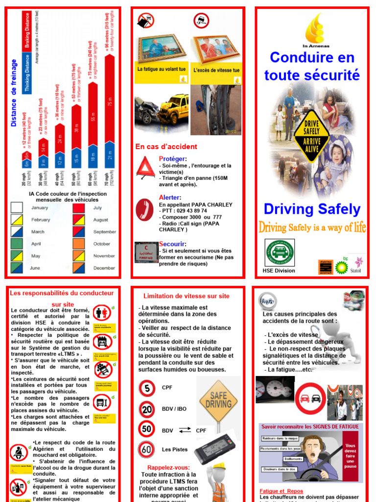 Driving Safely Brochure Frensh | PDF | Véhicules | Conduite automobile