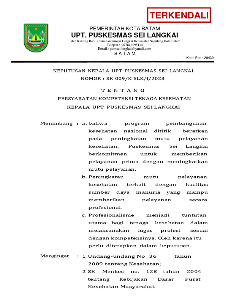 Kompetensi Tenaga Kesehatan | PDF