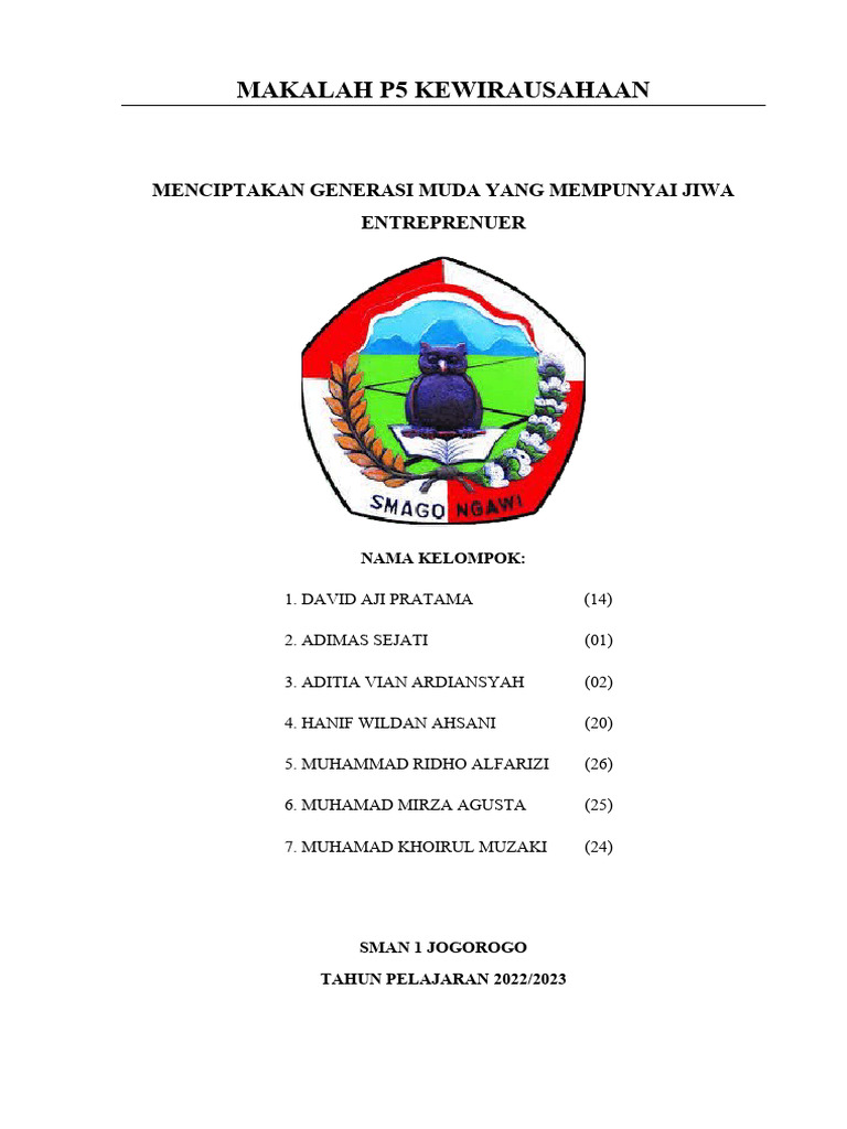 Makalah P5 Kewirausahaan-1 | PDF