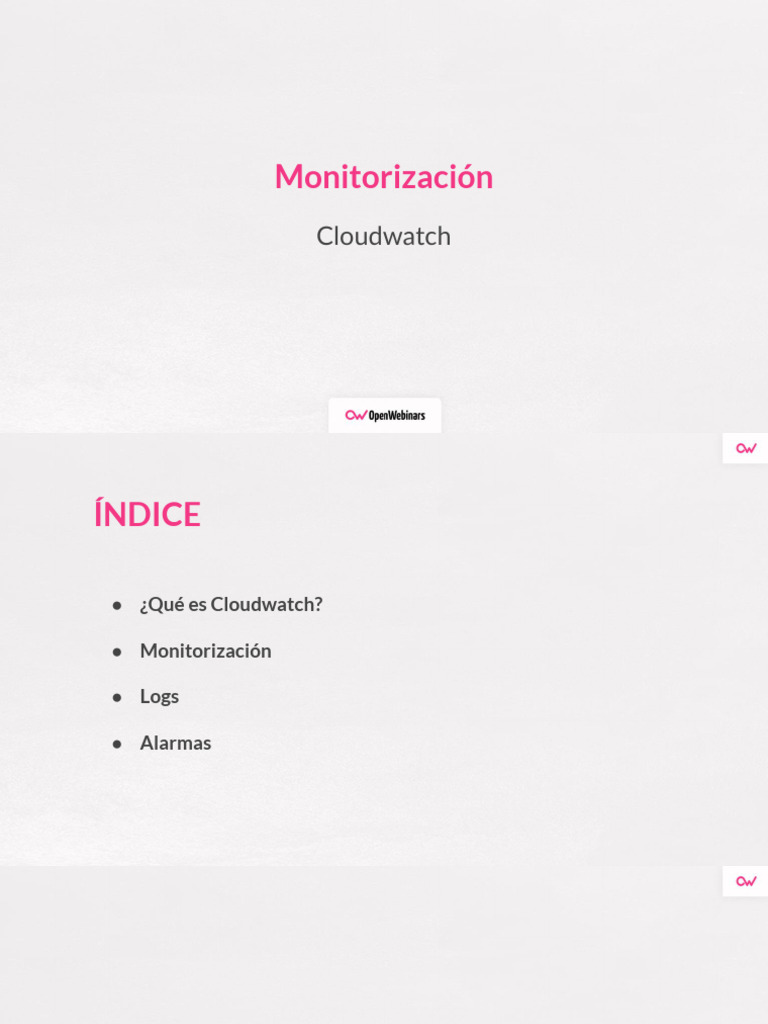 Monitorización Lección 1. Cloudwatch | PDF