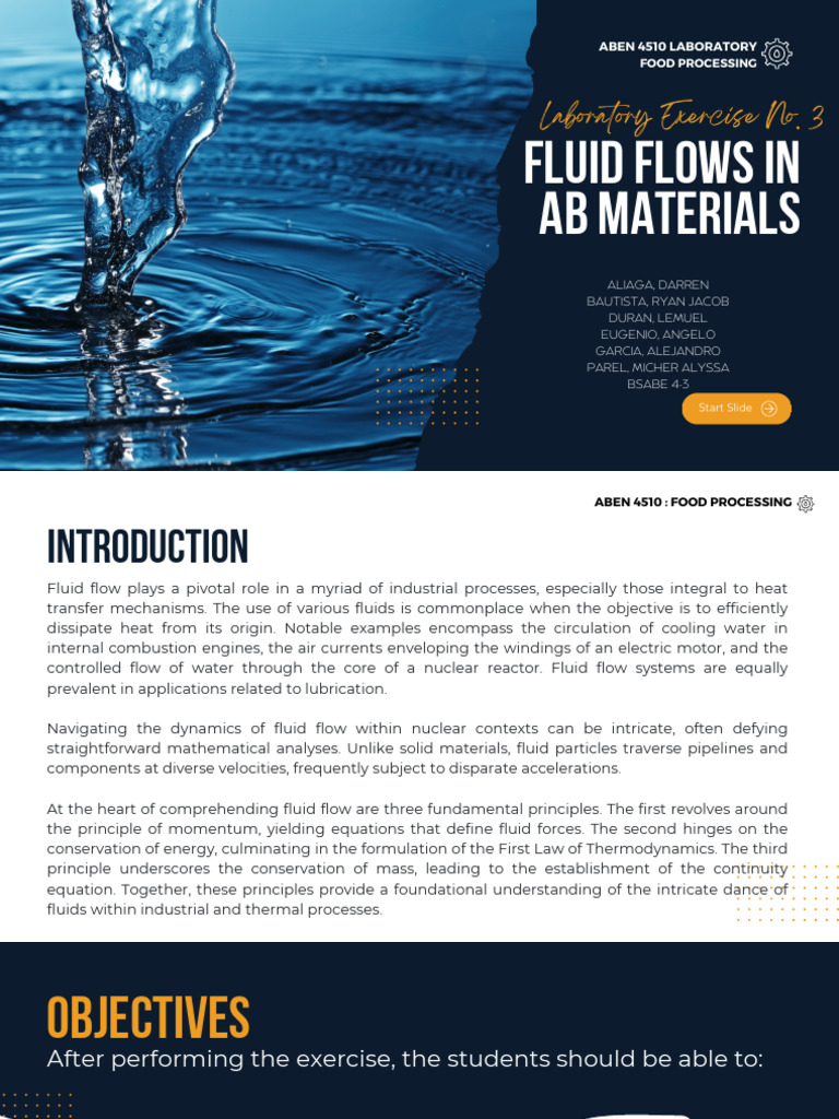 Fluid Flow Principles in Food Processing | PDF | Reynolds Number ...