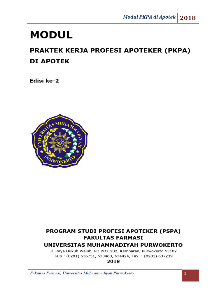 Modul PKPA Apotek | PDF