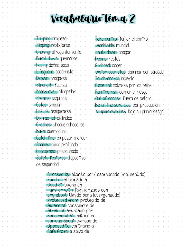 Inglés Tema 2 | PDF