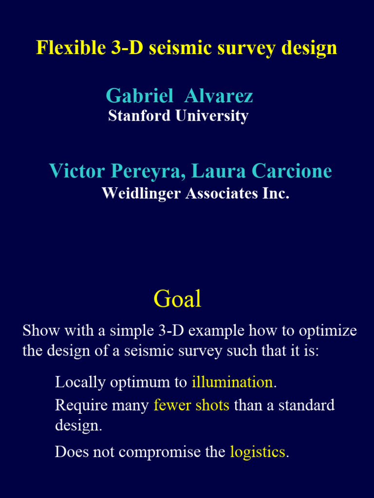 Flexible 3-D Seismic Survey Design: Gabriel Alvarez | PDF | Reflection Seismology | Mathematical ...