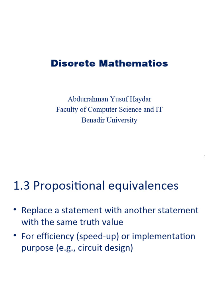 Lecture 03 | PDF | Logic | First Order Logic