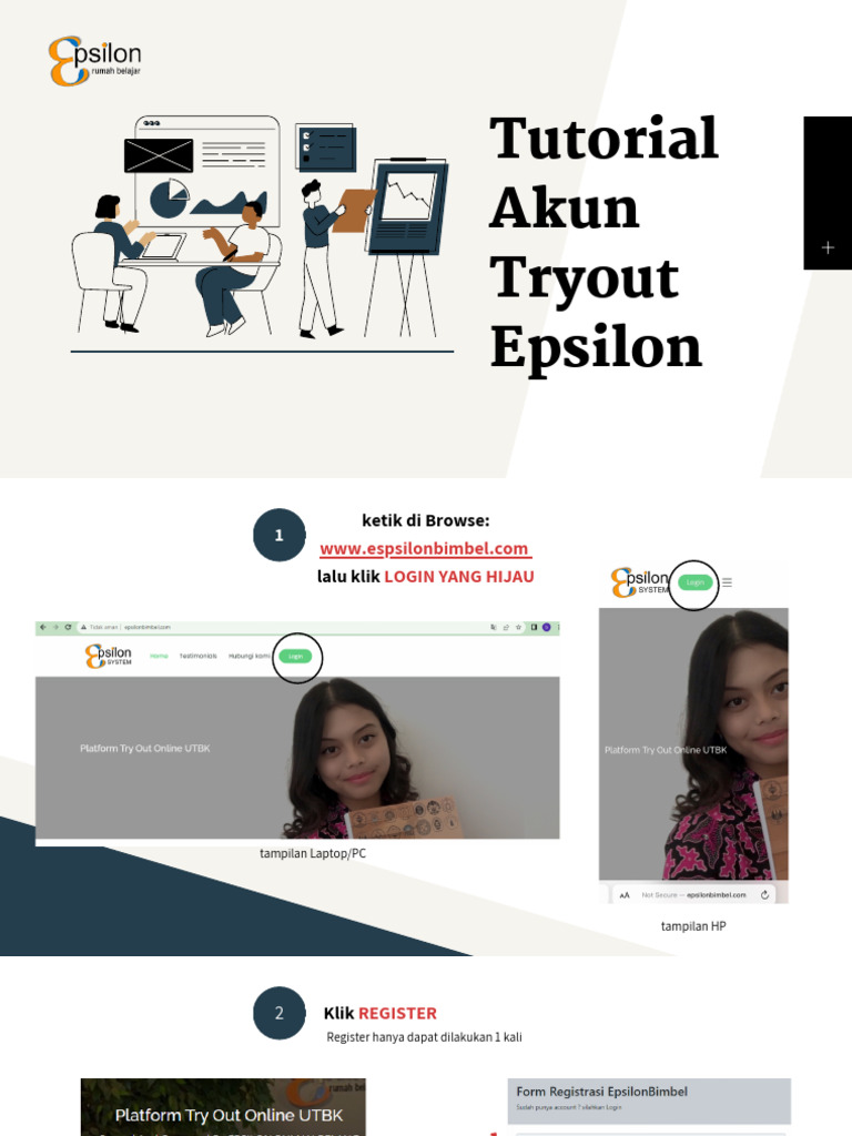 Tutorial Akun Tryout Epsilon | PDF