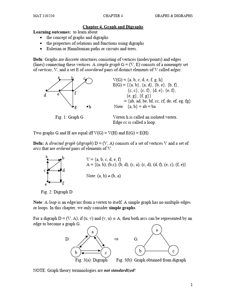 Chapter 4 Directed Graphs | PDF | Vertex (Graph Theory) | Graph Theory
