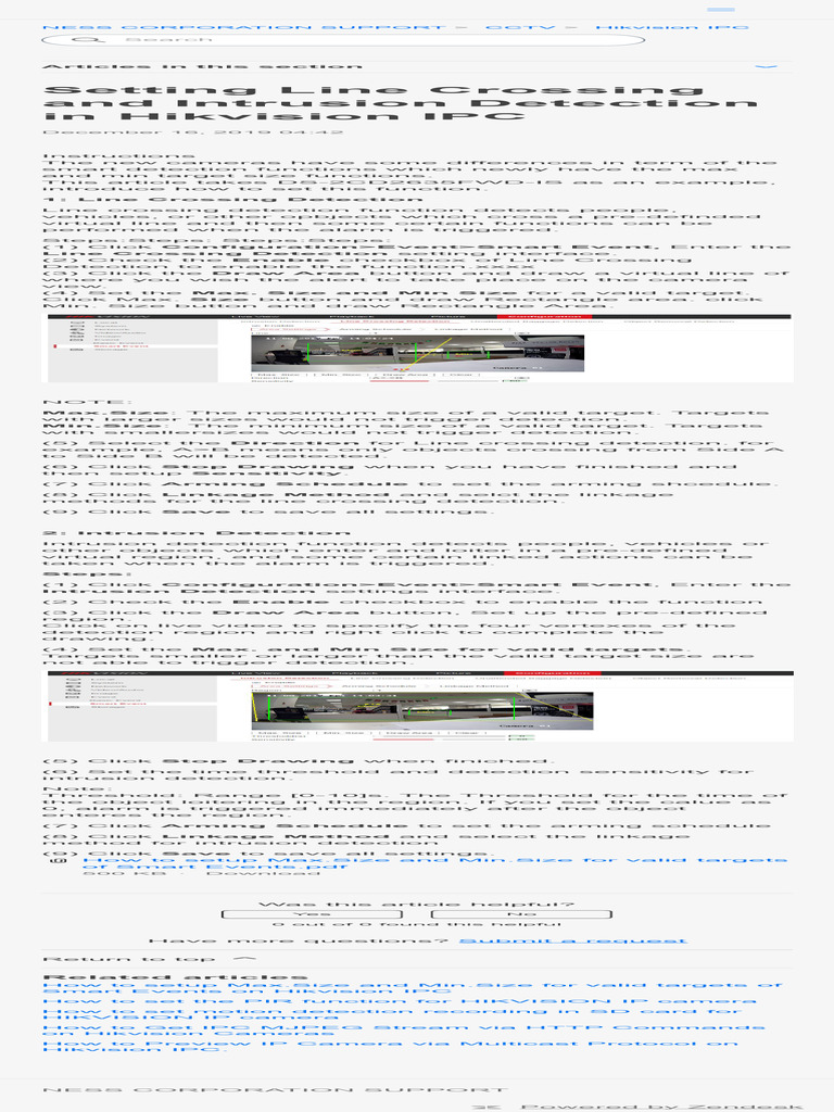 Setting Line Crossing & Intrusion Detection | PDF | Telecommunications | Digital Technology