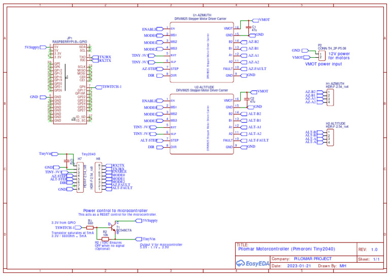 Schematic Pilomar Tiny2040 2023-02-03 | PDF | Computer Science | Electrical Circuits