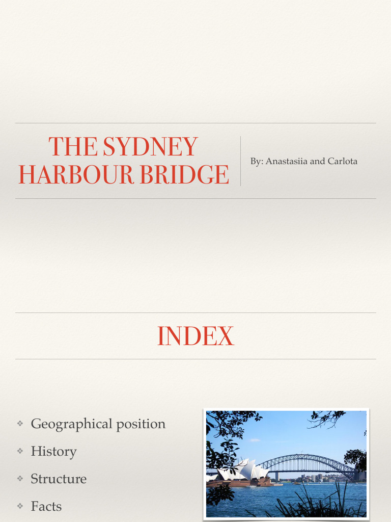 The Sydney Harbour Bridge | PDF | Transport | Civil Engineering